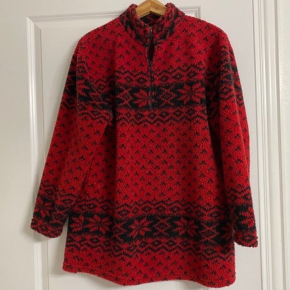 Vintage CROSSROADS | Tops | Vintage Oversized 44 Bust Red Black ...